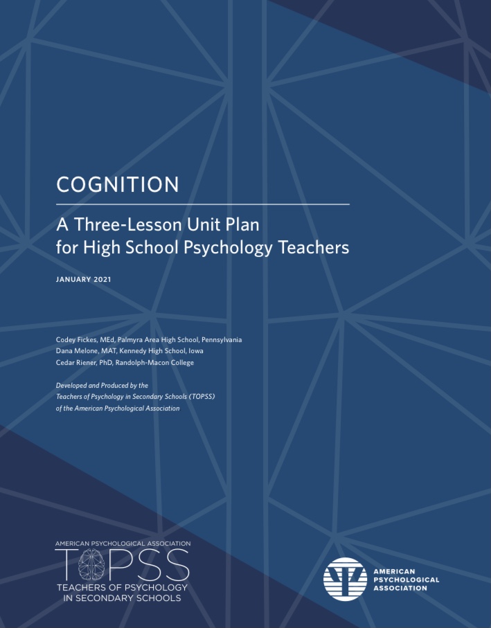 New TOPSS unit lesson plan on cognition