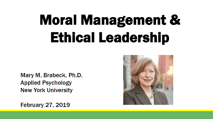Moral Management and Ethical Leadership