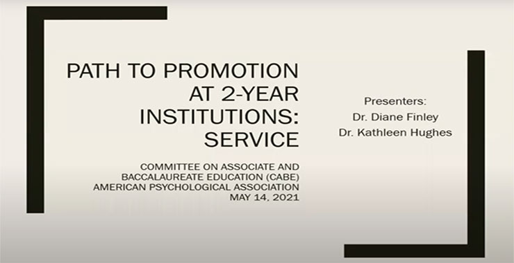Path to Promotion at 2-year Institutions: Service
